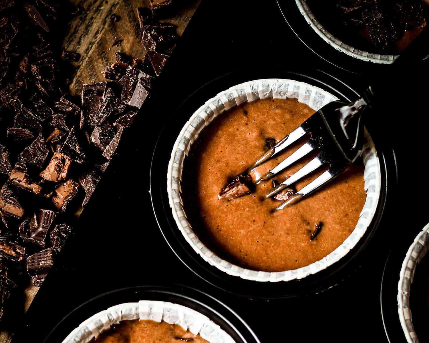 Vegan death by chocolate and Irish cream muffins