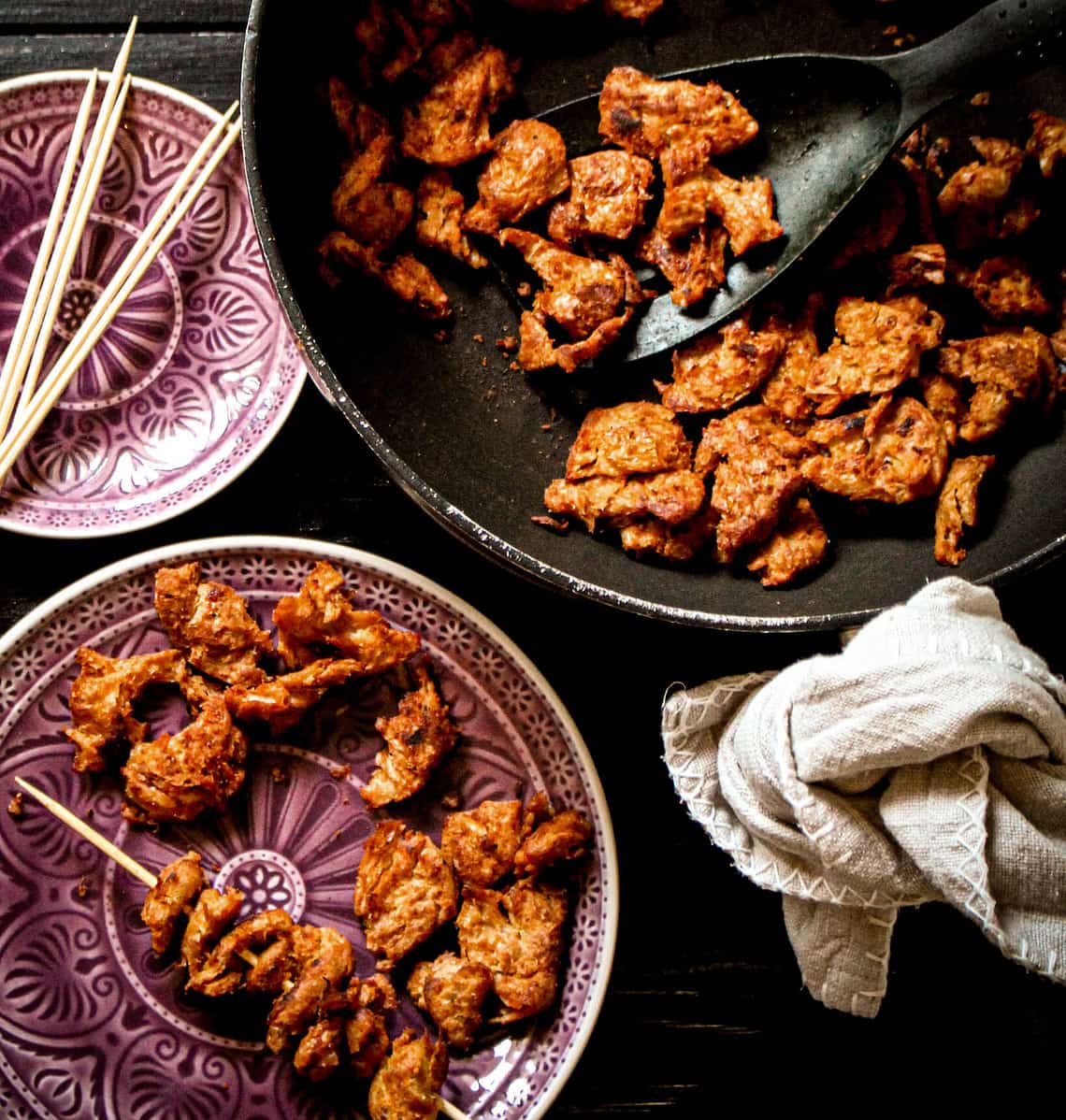 Veganes schnelles Soja-Saté/ Rezept