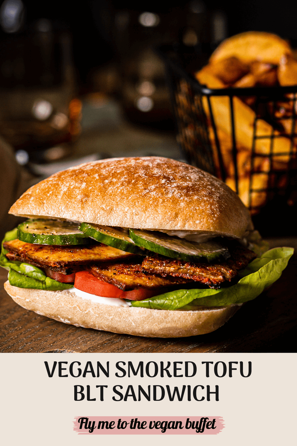 Vegan smoked tofu BLT sandwich/ recipe