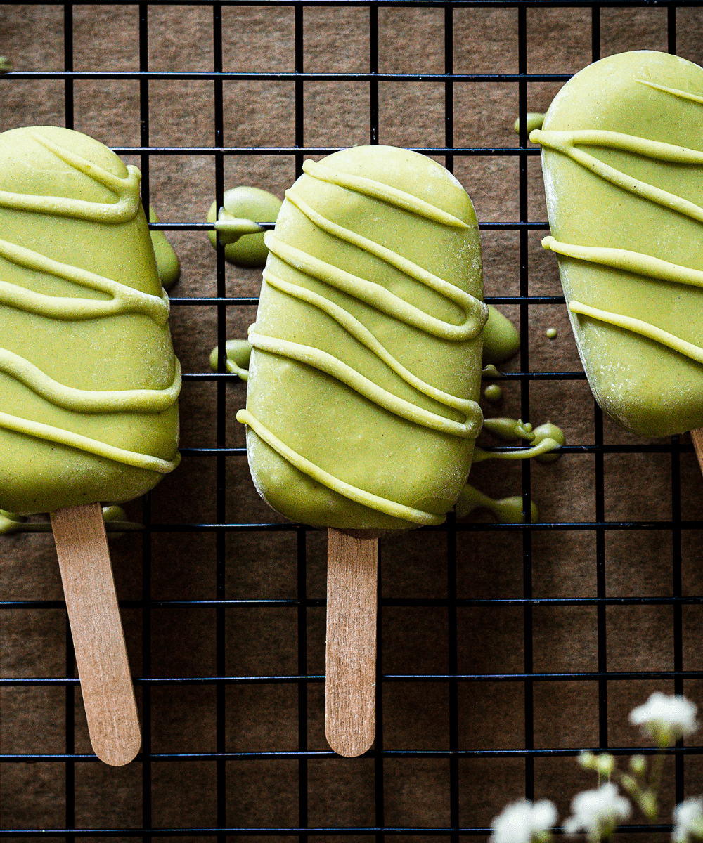 Vegan creamy matcha popsicles/ recipe