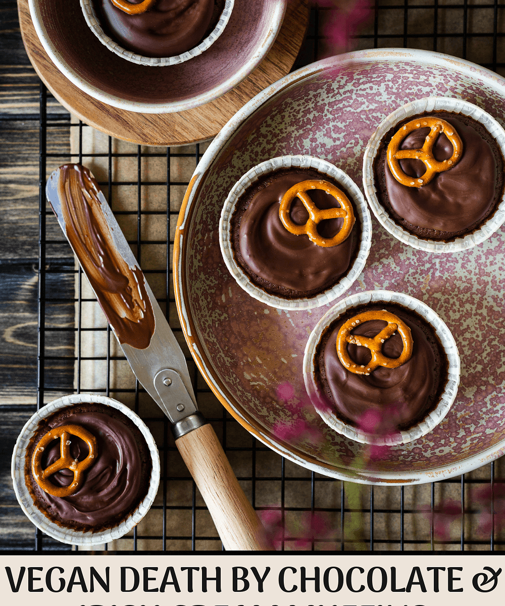 Vegan death by chocolate and Irish cream muffins